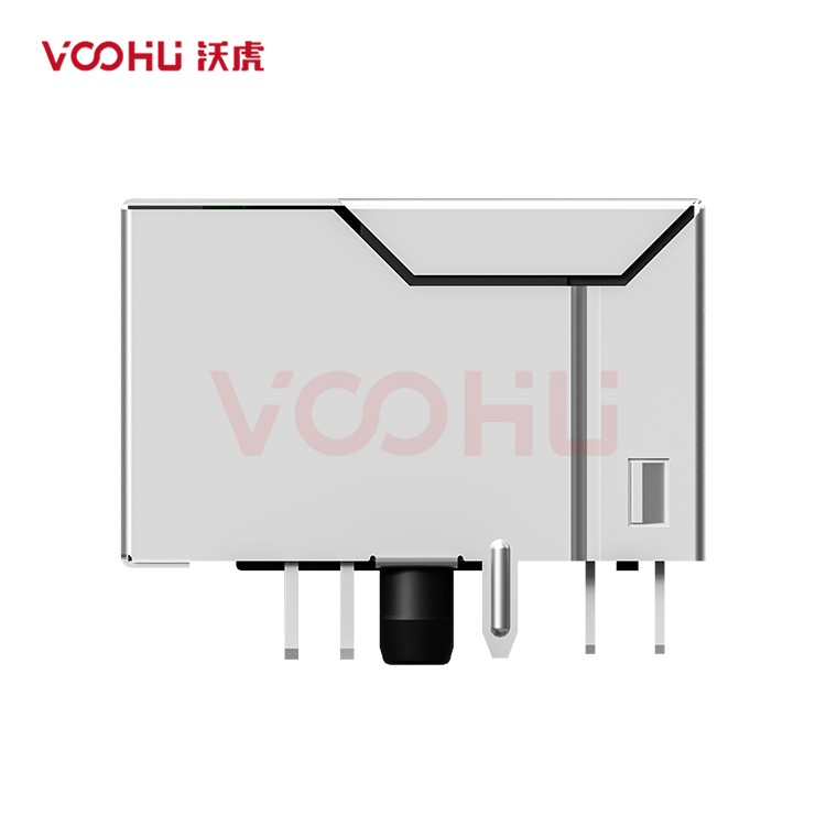 SYT211B002CD2A4DA 90° side insertion 1*1 Tab UP G/Y 10/100M DIP RJ45