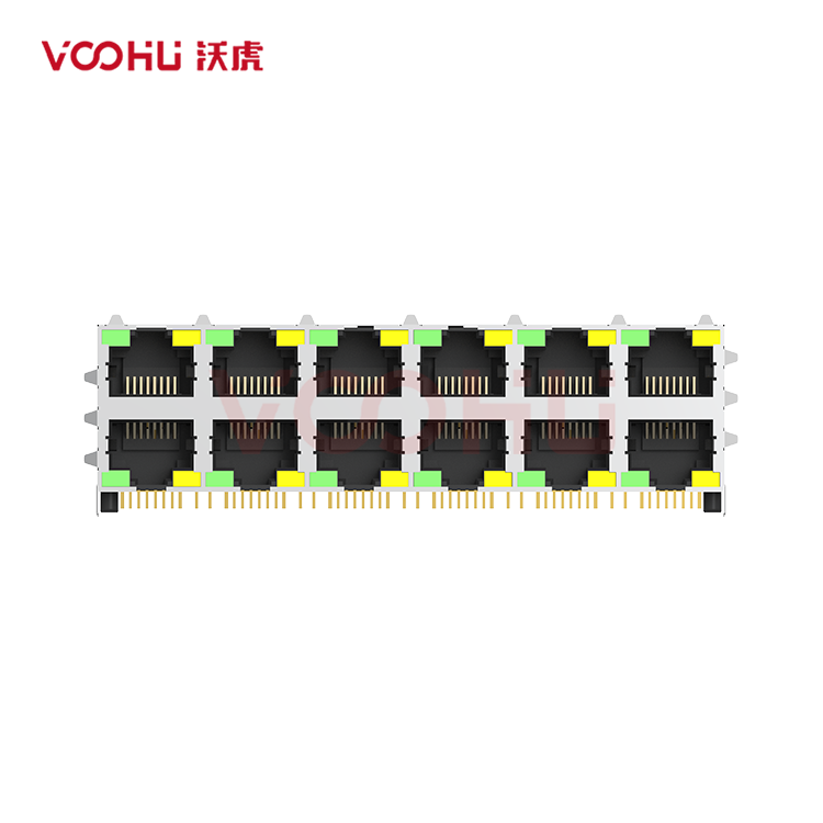 SYT26Q248DB2A5DP068 90° 2*6 Tab-Up/Down 100/1000BASE LED G/Y POE 720mA ...
