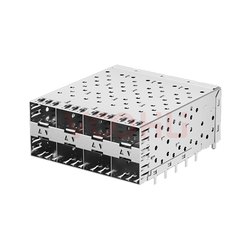 WHSFP05624F007 2*4 プレスフィット SFP ケージ + コネクタ 金メッキ 30U